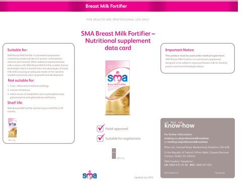 SMA Breast Milk Fortifier