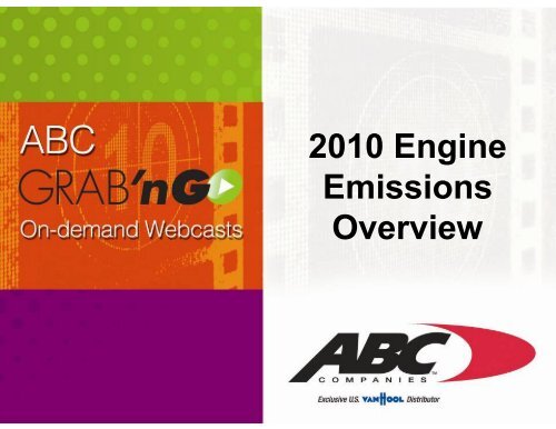 2010 Engine Emissions Overview - ABC Companies