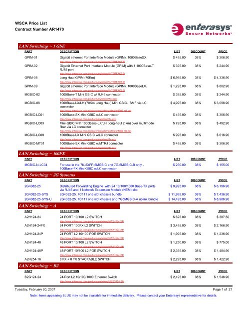 A LAN Switching - Enterasys