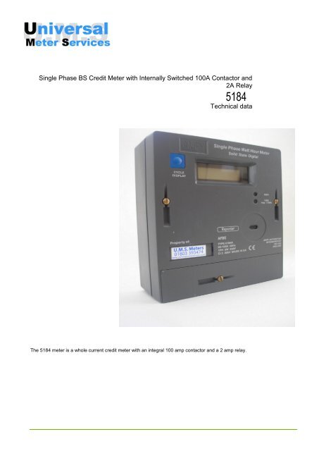ampy 5184 multi rate pdf - Universal meter services ampy 5184 multi rate pdf - Universal meter services