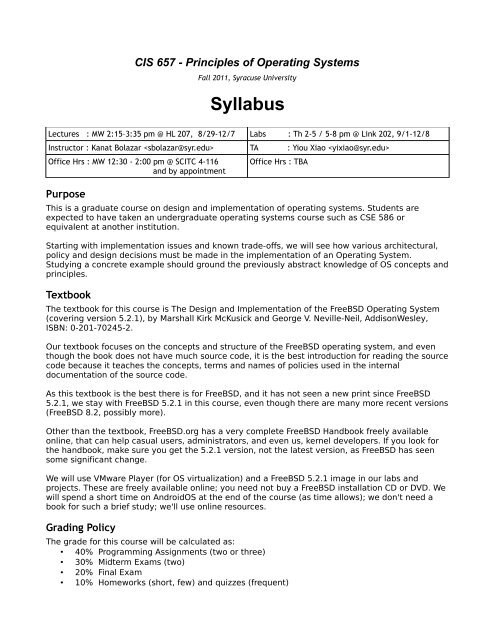 Syllabus (pdf) - Syracuse University