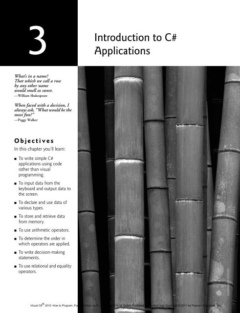 Introduction to C# Applications - Pearson Learning Solutions