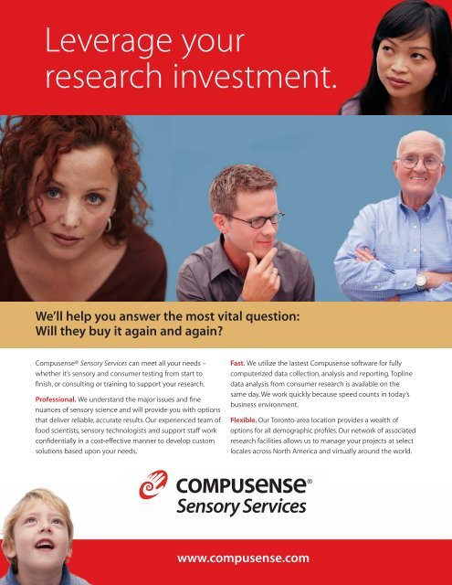 Compusense Sensory sheet - Compusense Inc.