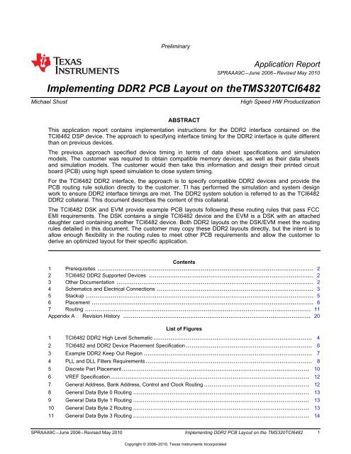 Implementing Ddr2 Pcb Layout On The Texas Instruments
