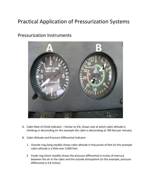 Practical Application of Pressurization Systems - OU Aviation