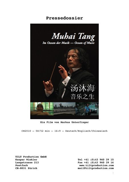 MUHAI TANG Im Ozean der Musik - Tilt Production