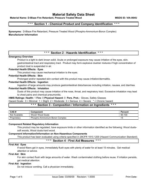 Fire Retardant Treatment - MSDS Sheet.pdf - Trim-Tex