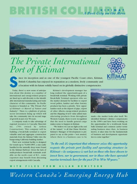 The Private International Port of Kitimat