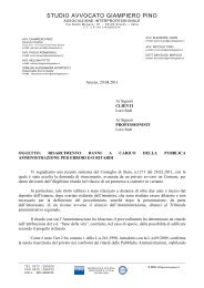 Proposta transattiva del Sig. Delvino Sergio, per risarcimento danni ...