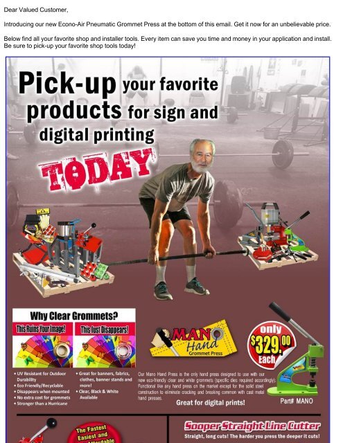 Dear Valued Customer, Introducing our new Econo-Air ... - ListRocket