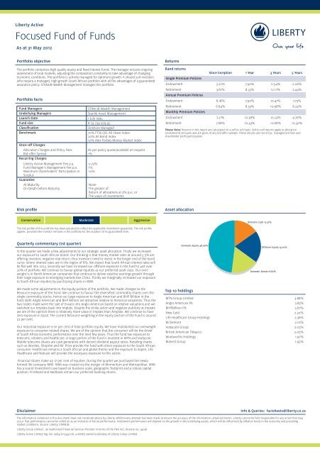 Consolidated Fact Sheets - Liberty