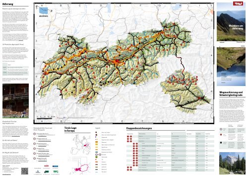 Wandern am Adlerweg Adlerweg Etappenbezeichnungen - Tirol
