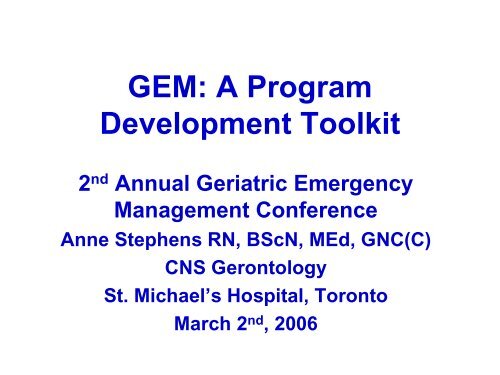 GEM: A Program Development Toolkit