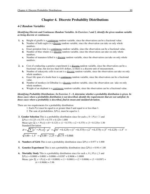 Chapter 4. Discrete Probability Distributions