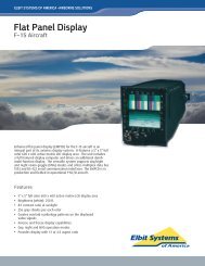 F-16 Center Pedestal Display Data Sheet - Elbit Systems of America
