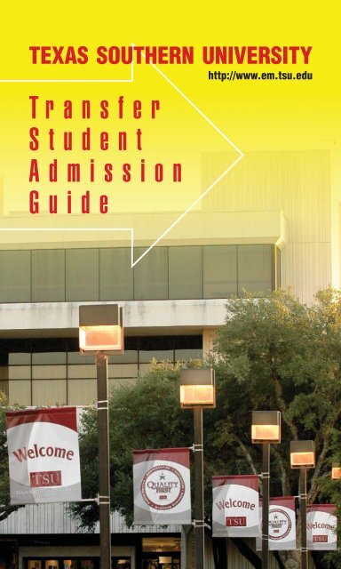 Student Brochure - Texas Southern University: ::em.tsu.edu