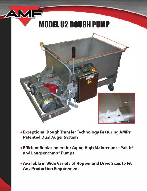 MODEL U2 DOUGH PUMP - AMF Bakery Systems