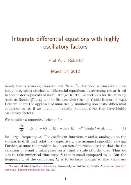Integrate differential equations with highly oscillatory factors