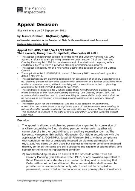 Appeal Decision - Cotswold District Council