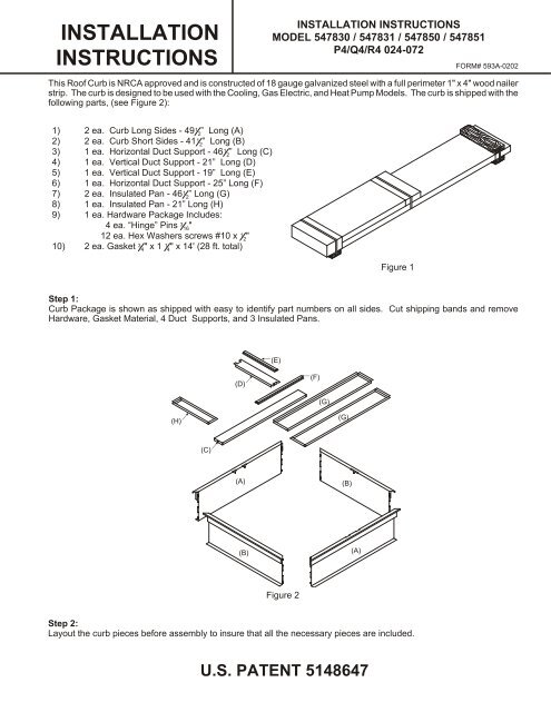 INSTALLATION INSTRUCTIONS - Nordyne