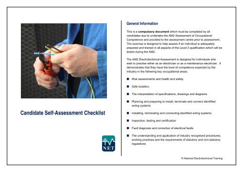 Candidate Self-Assessment Checklist - NET Services