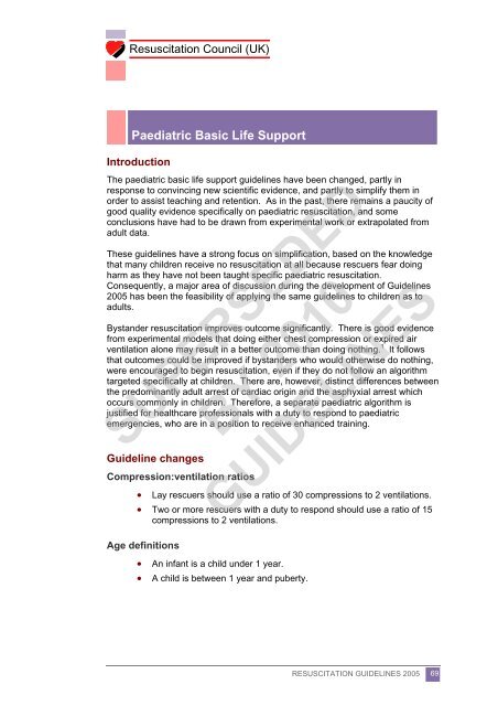 Paediatric Basic Life Support - Resuscitation Council (UK)