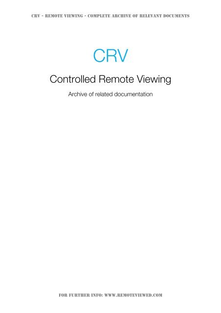 Controlled Remote Viewing - Remoteviewed.com