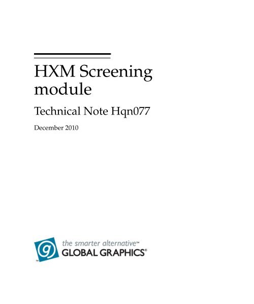 HXM screening Guide.pdf - Xitron