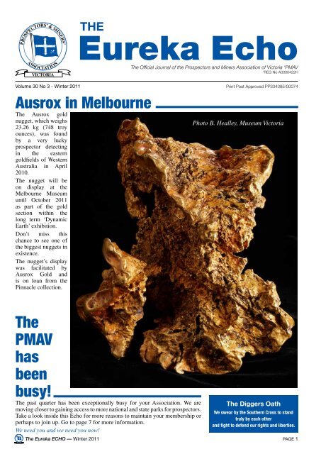 Eureka Echo, Winter 2011 4.38 Mb - Parliament of Victoria