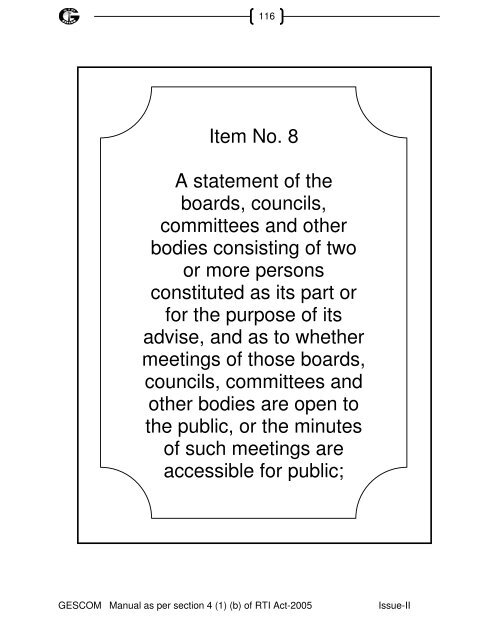 A statement of the boards, councils, committees and ... - GESCOM