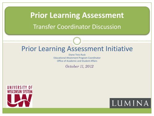 Prior Learning Assessment (PLA) Powerpoint