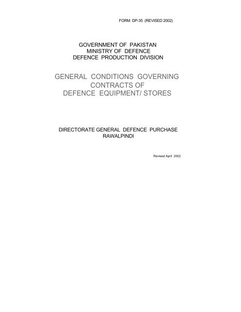 DP-35.. - Directorate General Defence Purchase