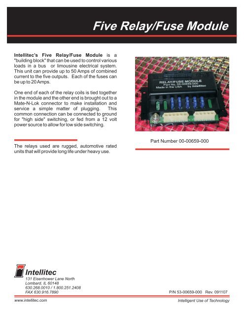 Five Relay/Fuse Module Intellitec - Fleming Sales OEM Products