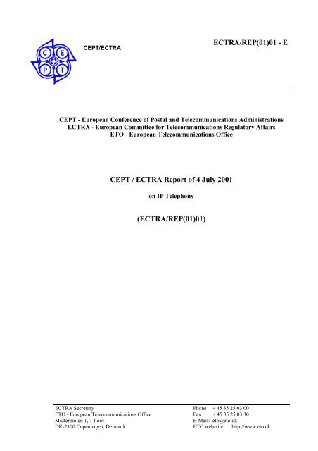 (ECTRA/REP(01)01) - ERO Document Database