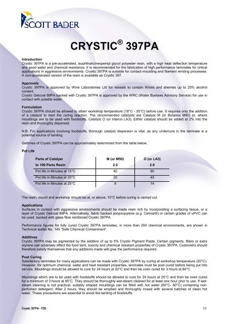 CRYSTIC 397PA - Scott Bader