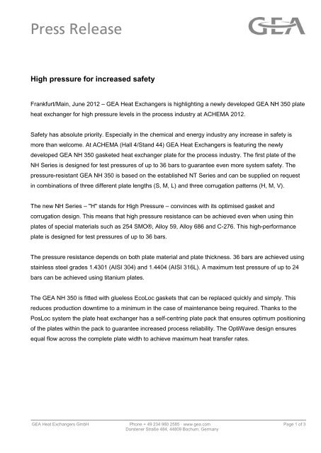 Download PDF - GEA PHE Systems