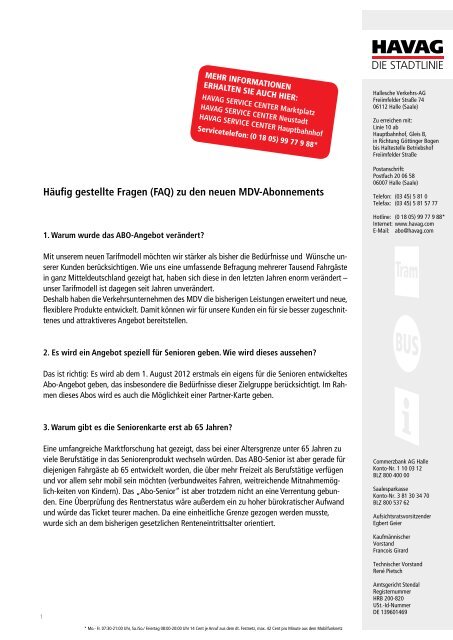 HÃ¤ufig gestellte Fragen (FAQ) zu den neuen MDV-Abonnements