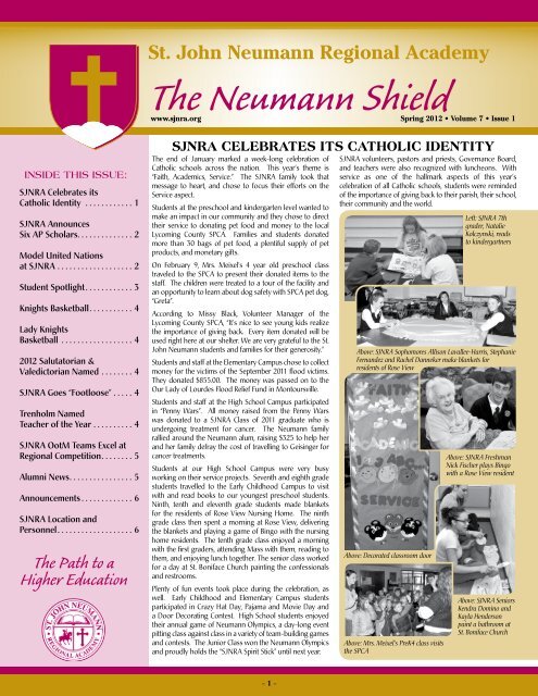 The Neumann Shield - St. John Neumann Regional Academy