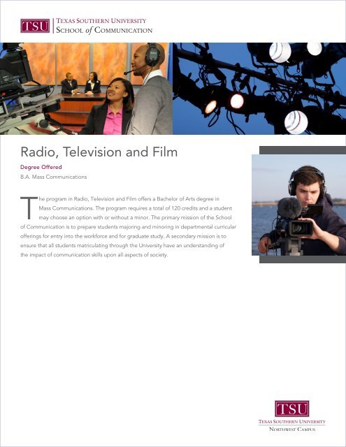 Radio, Television and Film - Texas Southern University