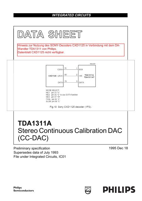 TDA1311A - IDS-Elektronik