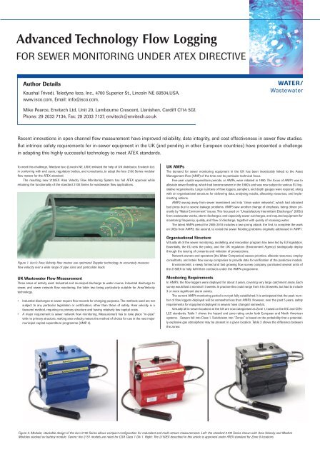 Advanced Technology Flow Logging Under ATEX IET reprint - Isco