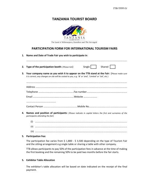 TANZANIA TOURIST BOARD