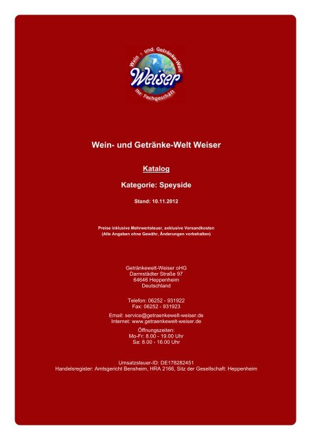 Wein- und Getränke-Welt Weiser