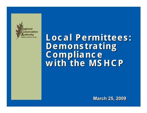 Local Permittees - Western Riverside County Regional ...