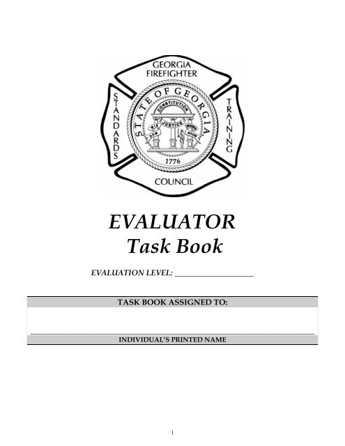 Evaluator Task Book - GFSTC Online