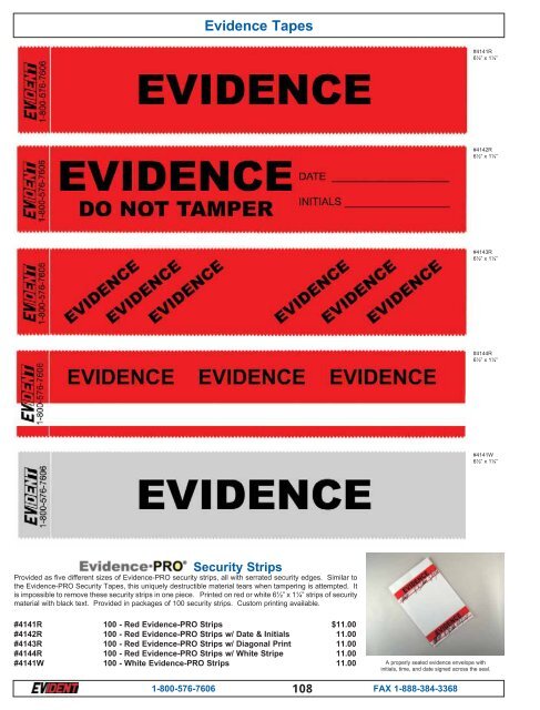 Evidence Tapes Security S