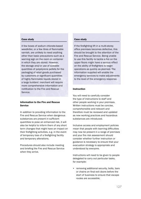 7.3 Information, instruct