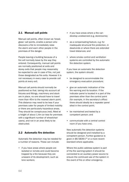 2.1 Manual call points Ma