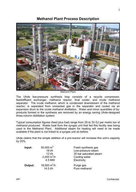 Methanol Plant Process Description - ippe.com