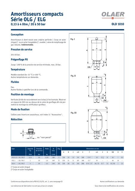 OLD 1010 0.13 - 4 litre / 20 - Olaer AG